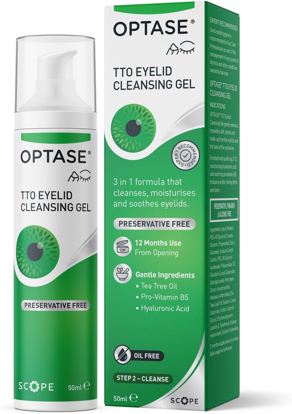 Optase TTO Eyelid Cleaning Gel - kingswalkcontactlenses.co.uk